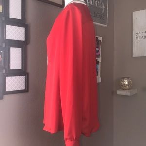 Elle | Tops | Elle Red Blouse Size Xl | Poshmark